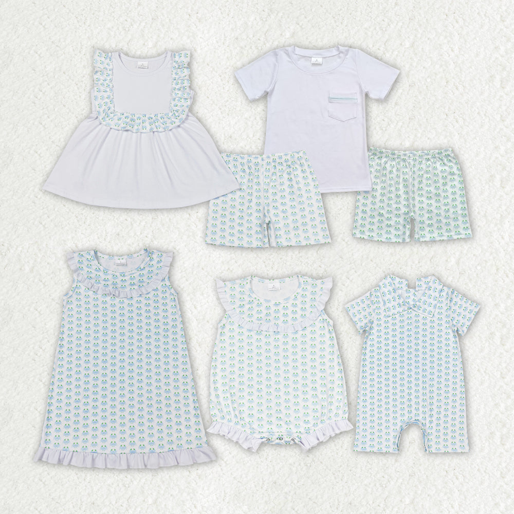 Baby Girls Boys Crabs Sibling Summer Clothes Sets – Aier Wholesale