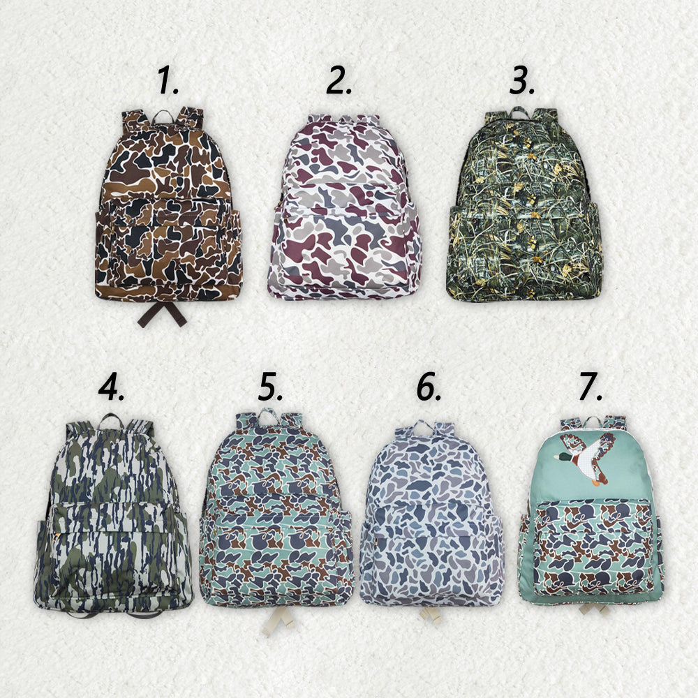 Sibling Baby Kids Boys Camouflage Backpack Zip Back Bags – Aier Wholesale