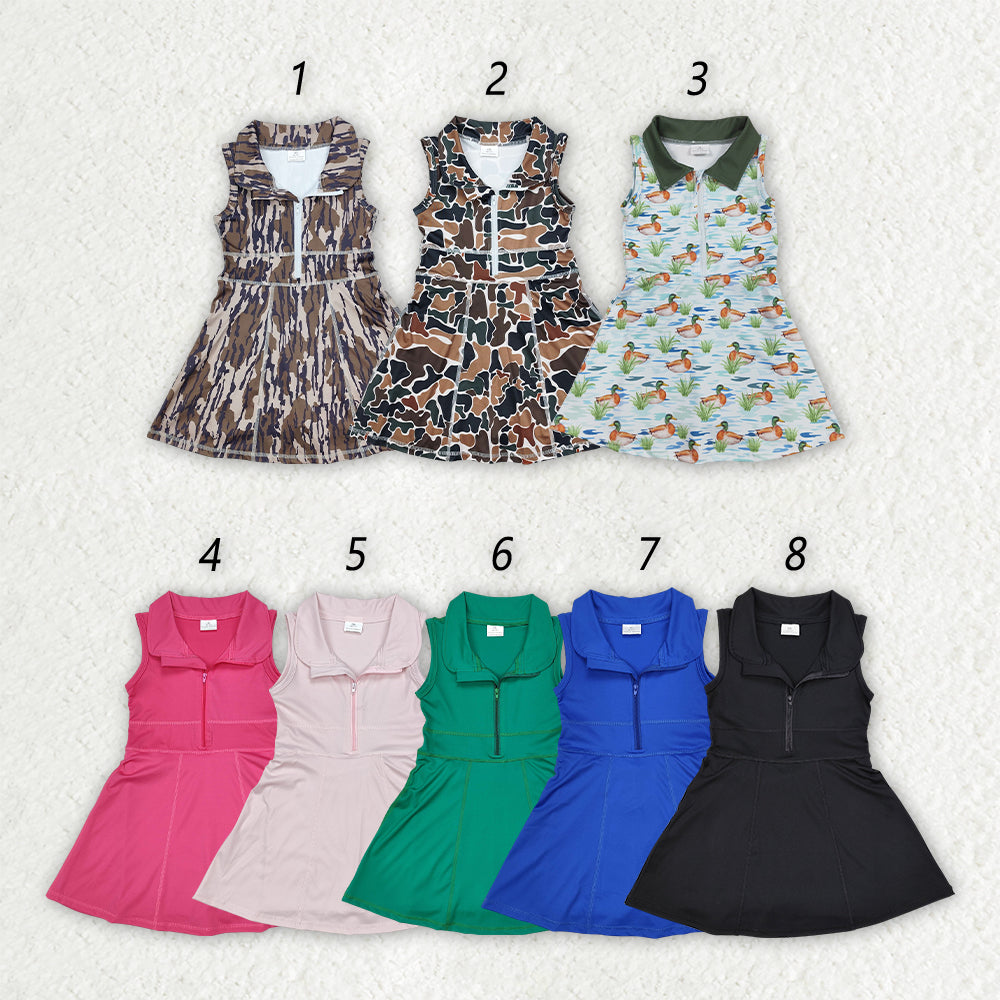 Sibling 8 Colors Baby Girls Athletic Zip Active Wear Work Out Dresses ...