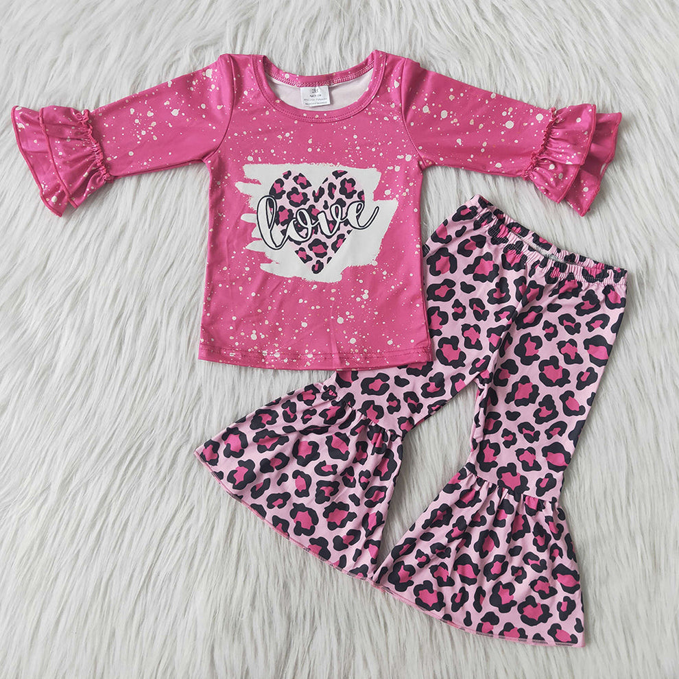 Valentines hotpink leopard LOVE sets – Aier Wholesale