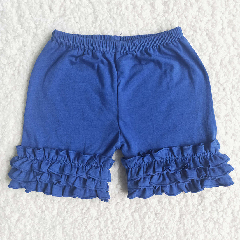 Royal Blue icing ruffle shorts – Aier Wholesale